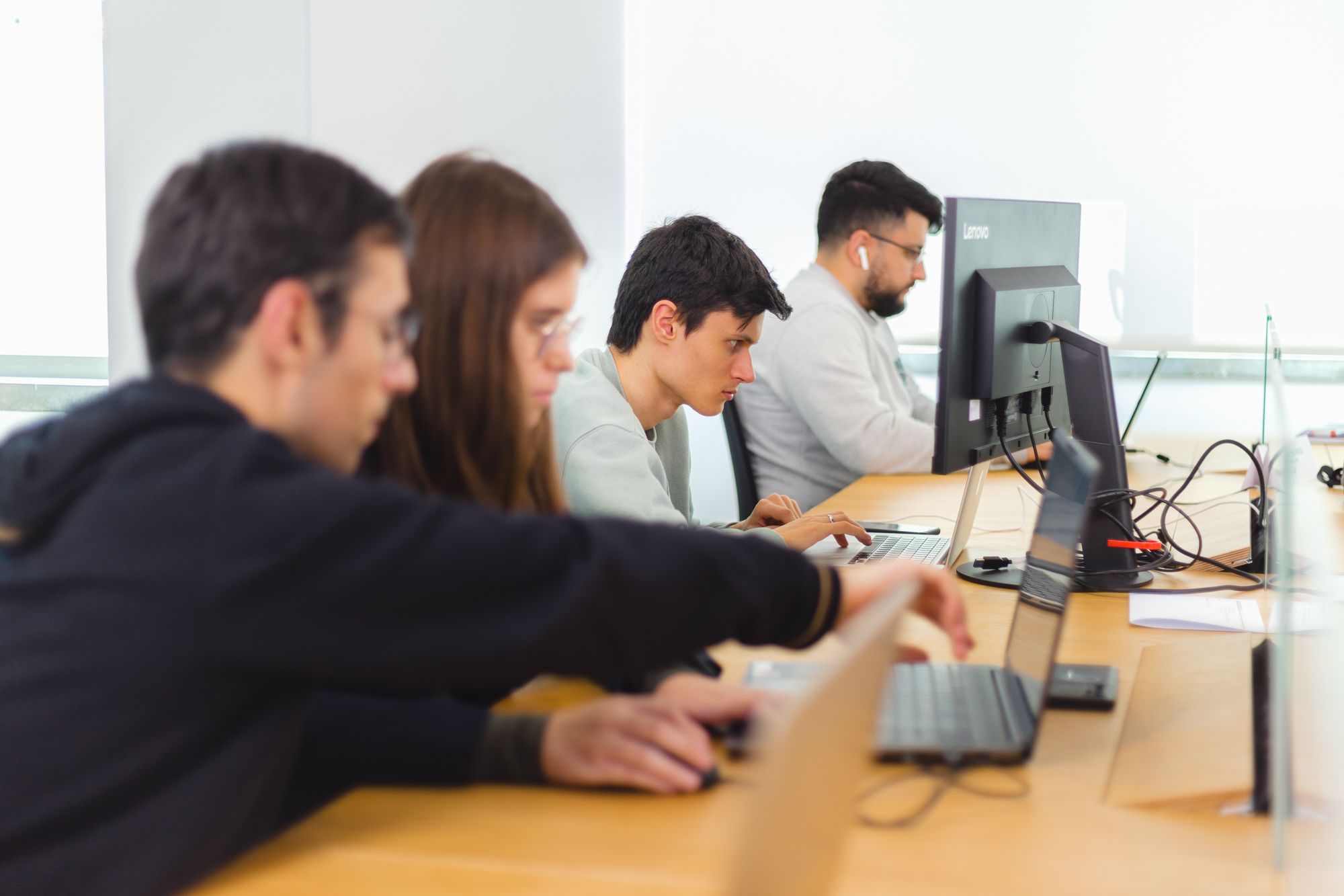 Group of developers working under staff augmention services